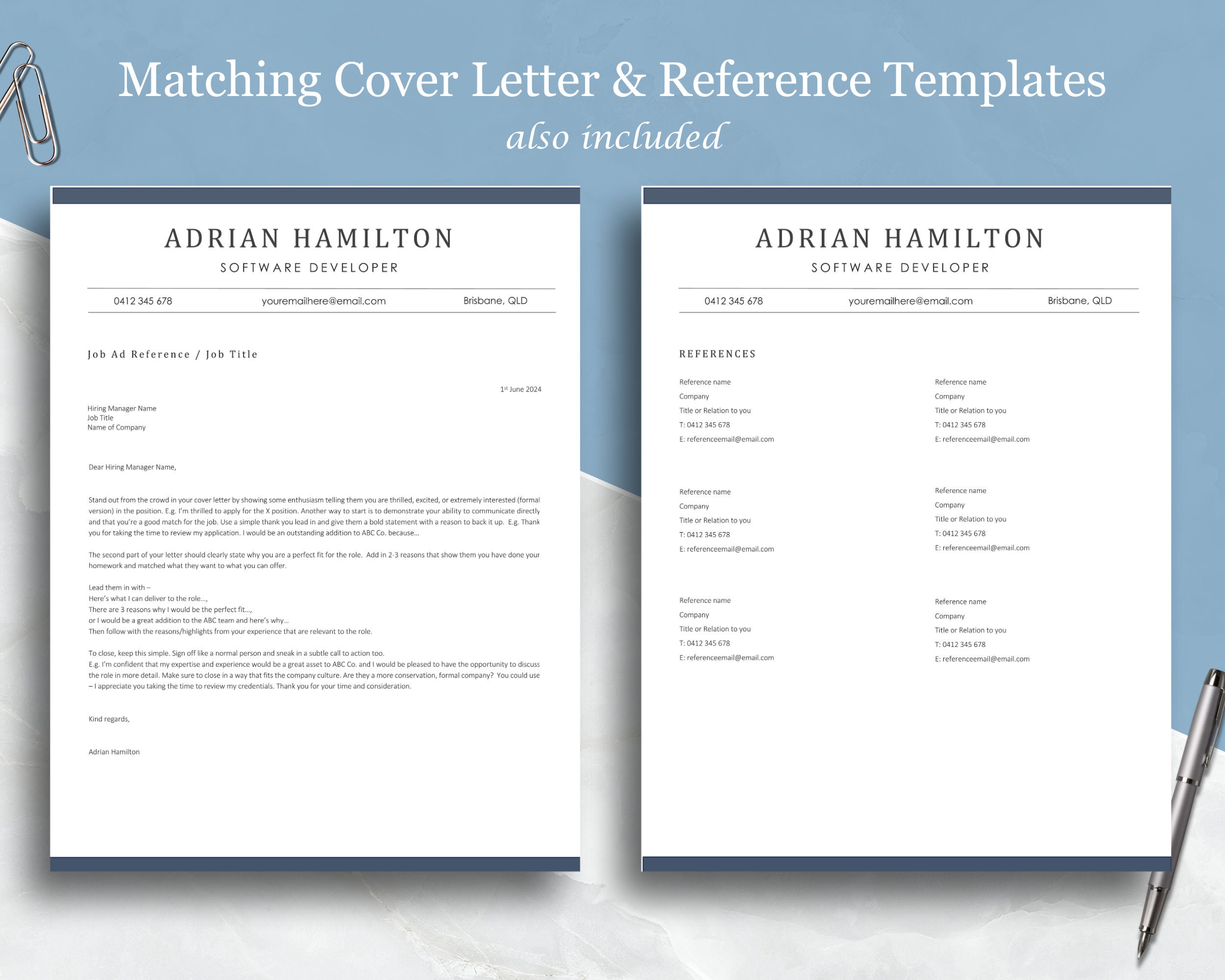 Software Developer Resume Template | Ats-friendly Tech CV | Google Docs ...