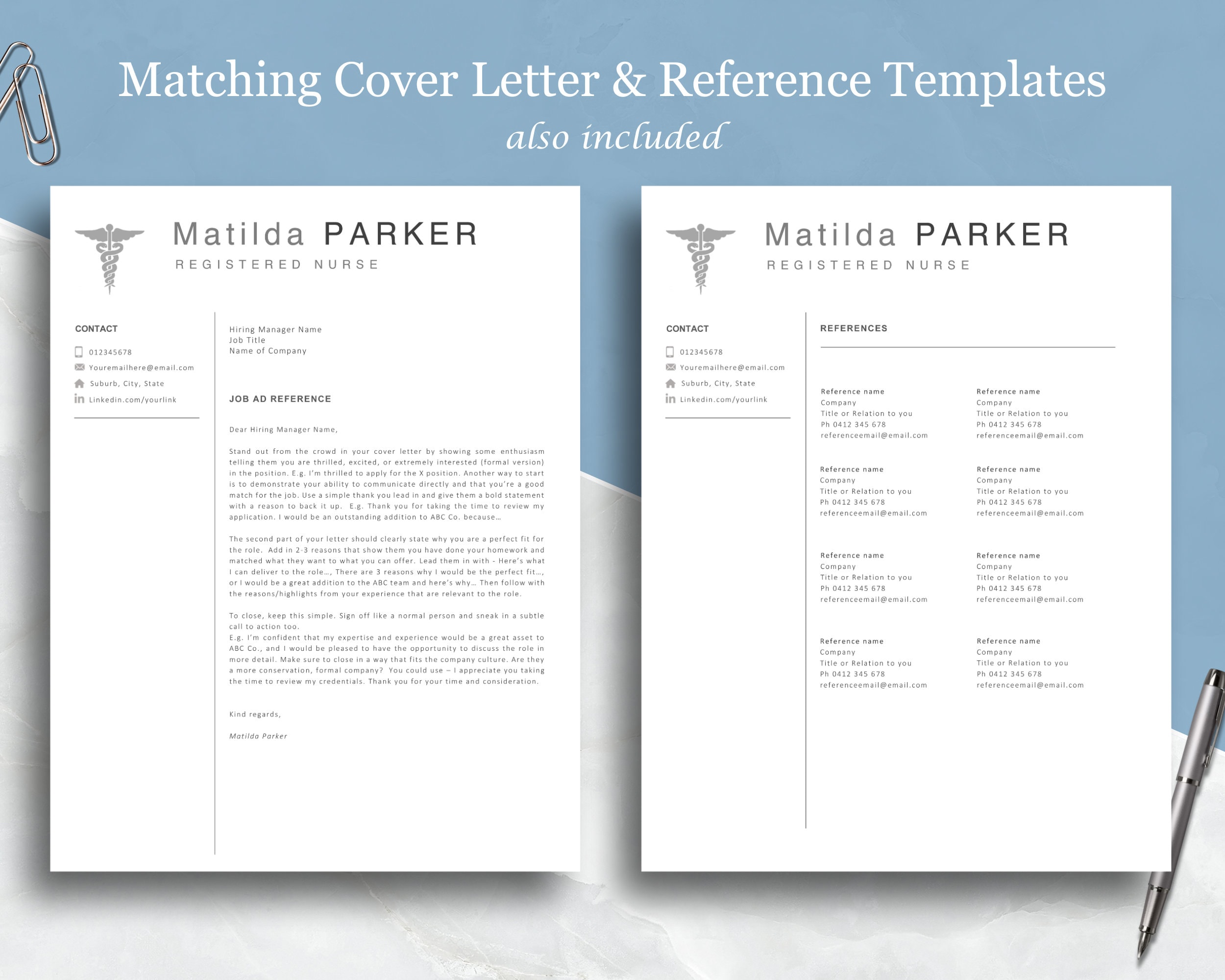 Australian Executive Resume Template + Cover Letter and References | CV ...