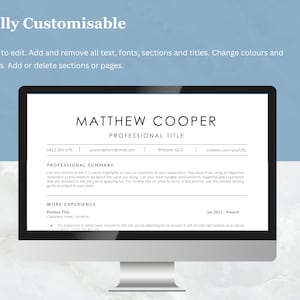 Australian Format CV, Professional Resume Template, ATS Friendly CV ...