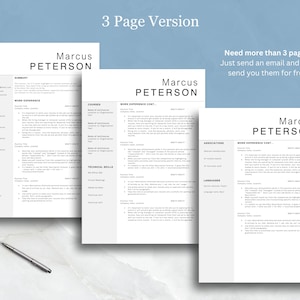 Australian Resume Format, Stylish Professional Cv Template, Word and ...