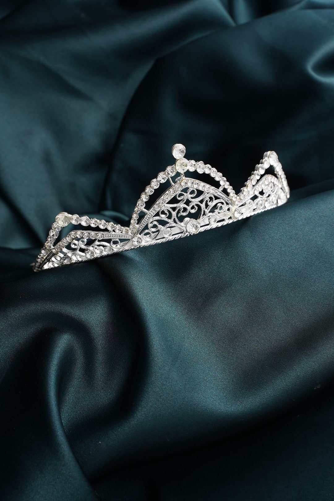 Crystal Wedding Crown Crystal Crown Tiarabridal Tiara Etsy