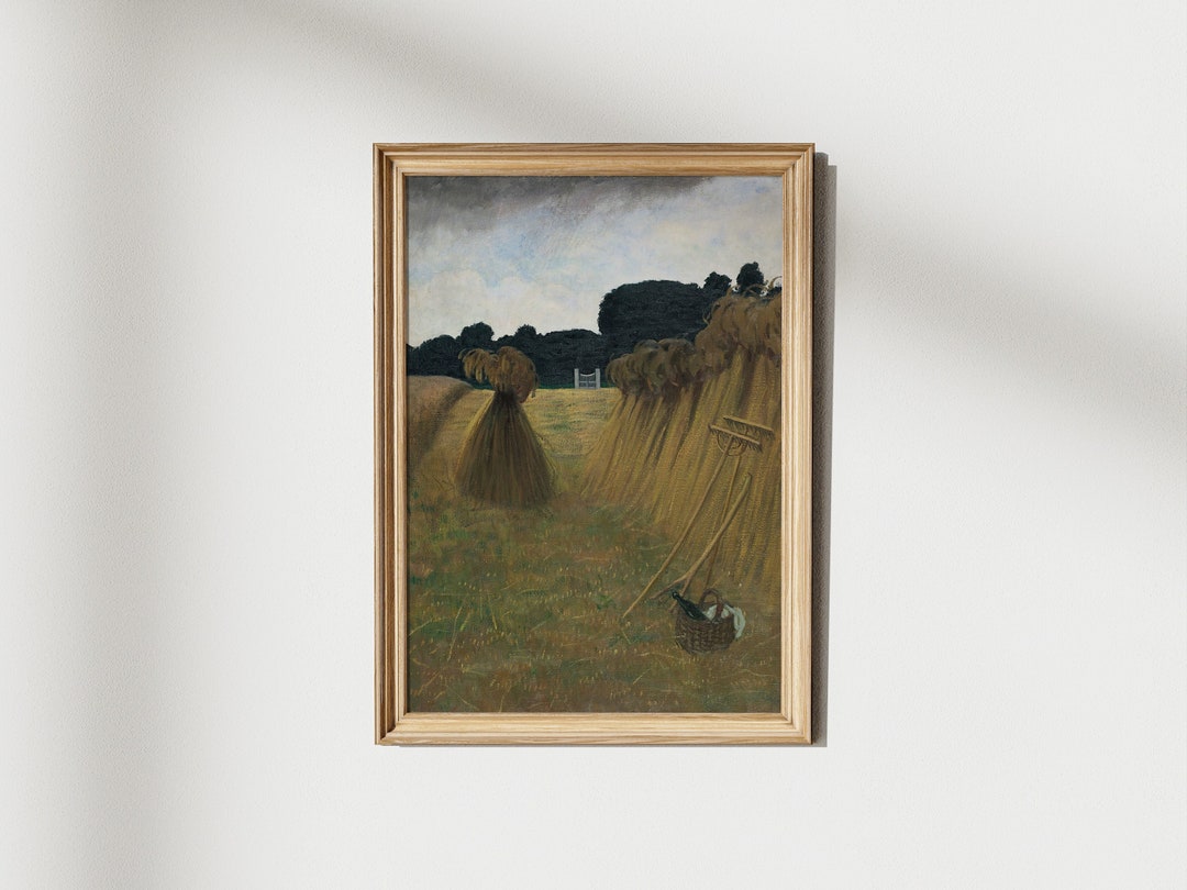 Landscape Art Print Rustic Painting Vintage Wall Art Summer Ladscape - Etsy