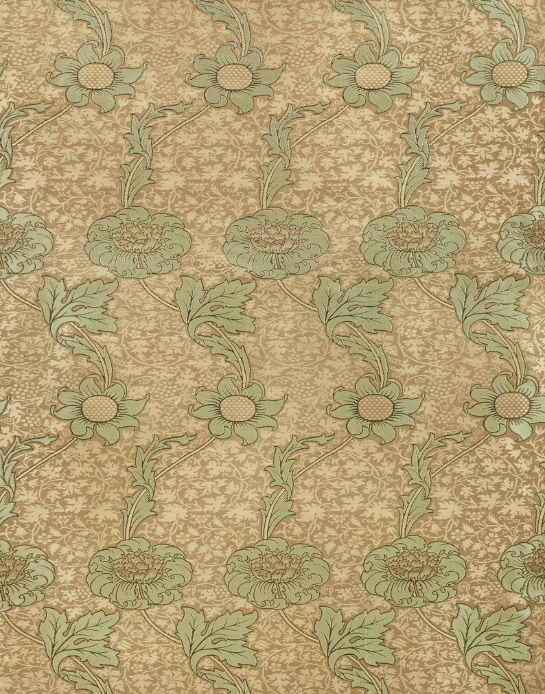 Victorian Floral Pattern Printable, Classic Wallpaper Design Art ...