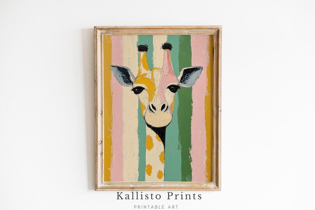 Abstract Giraffe Print, Modern Kids Room Wall Art (digital Download) - Etsy