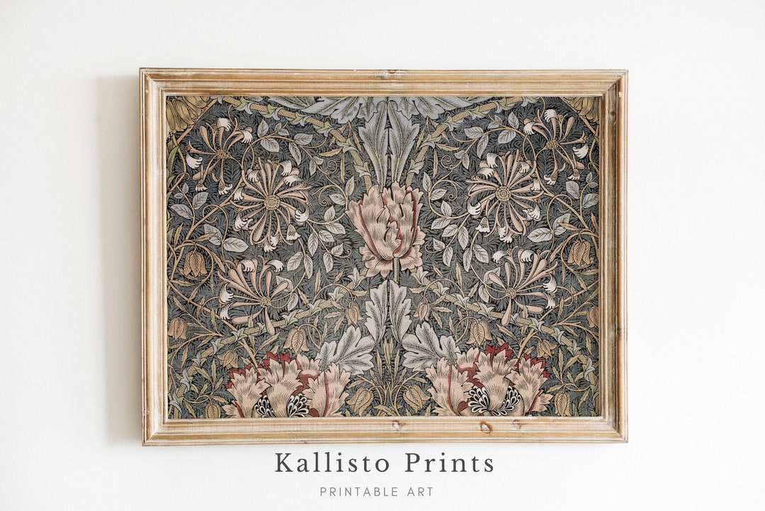 Antique Floral Botanical Print Vintage Botanical Wall Art Intricate ...