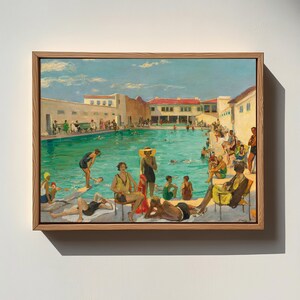 Vintage Poolside Art Print, Retro Summer Decor (digital Download) - Etsy