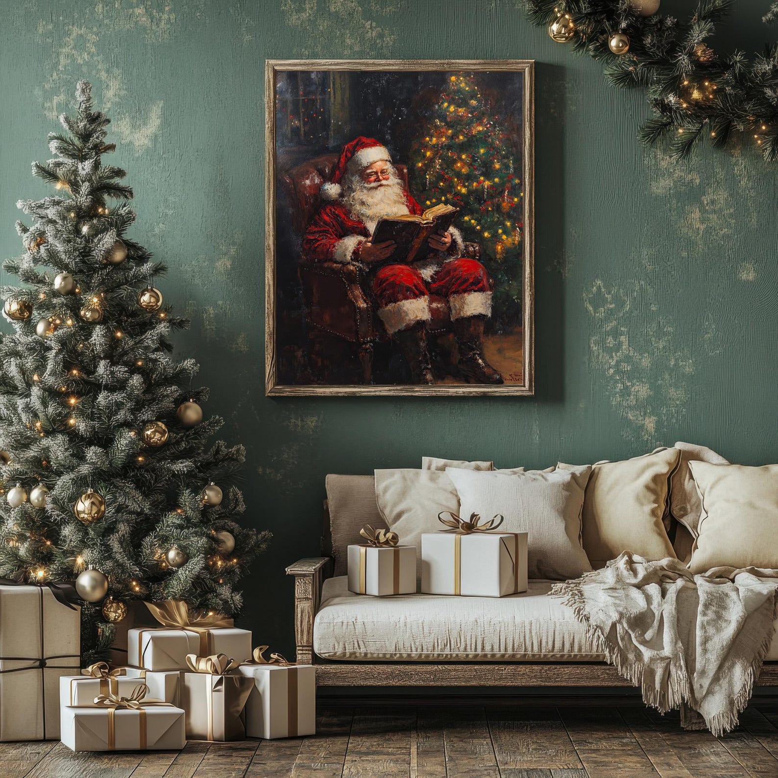 Vintage Christmas Gallery Wall Art Prints, Set of 8 (digital Download ...