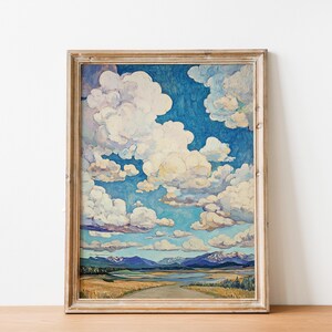 Dynamic Cloudscape Wall Art - Vibrant Sky Digital Print - Nature ...
