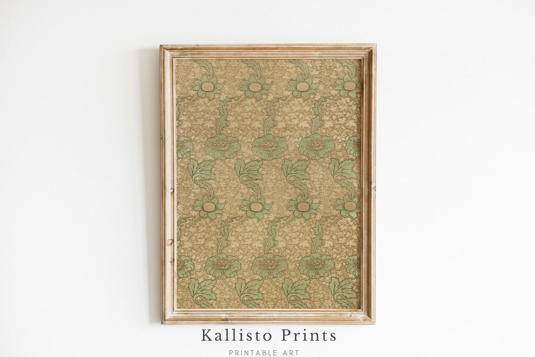 Victorian Floral Pattern Printable, Classic Wallpaper Design Art ...