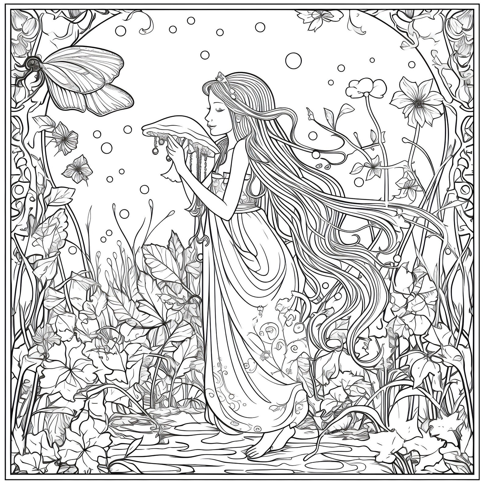 A Whimsical Forest - Coloring Book for Adults, Kids, Coloring Pages ...