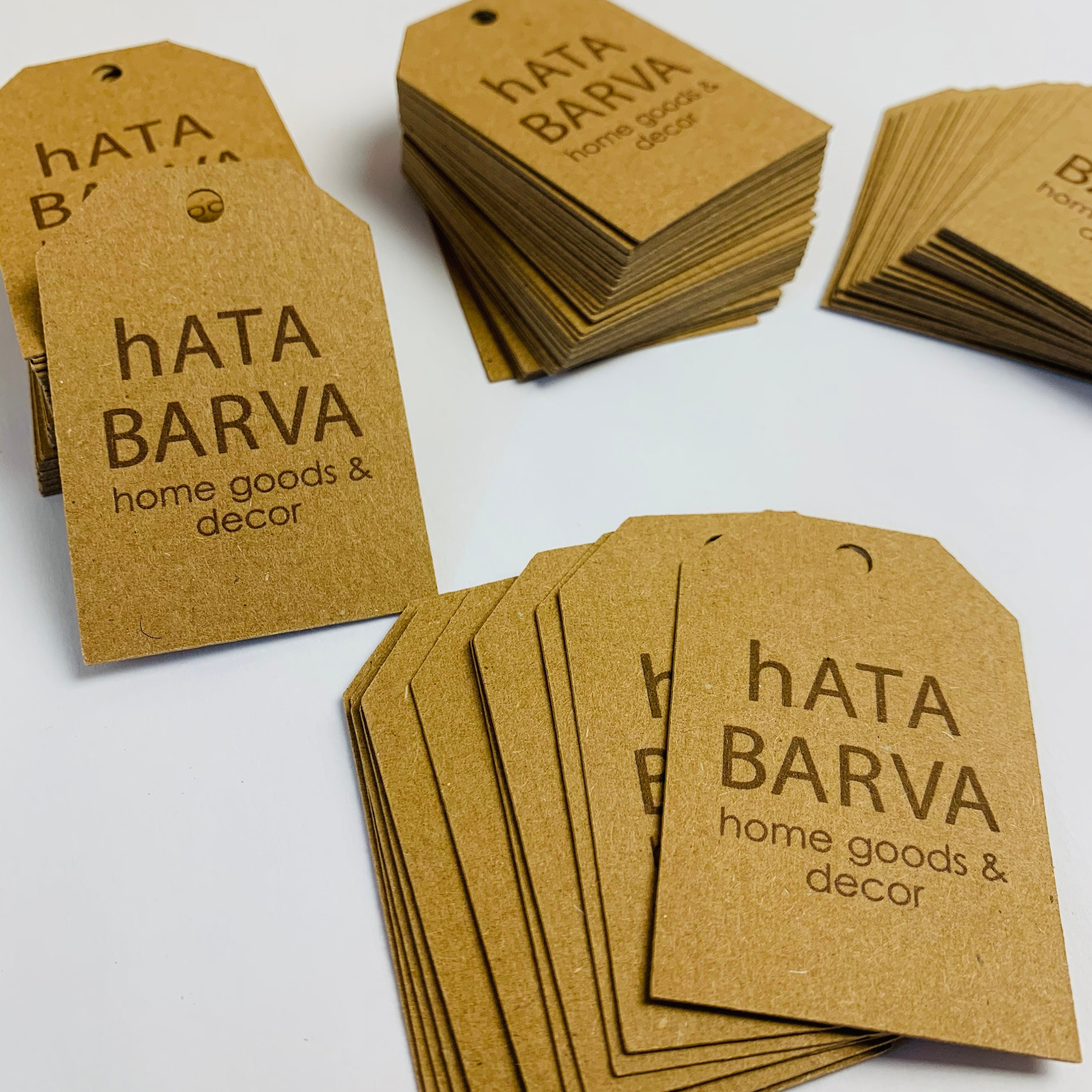 Custom Craft Tags, Personalised Tags, Brown Paper Tags, Business Logo ...