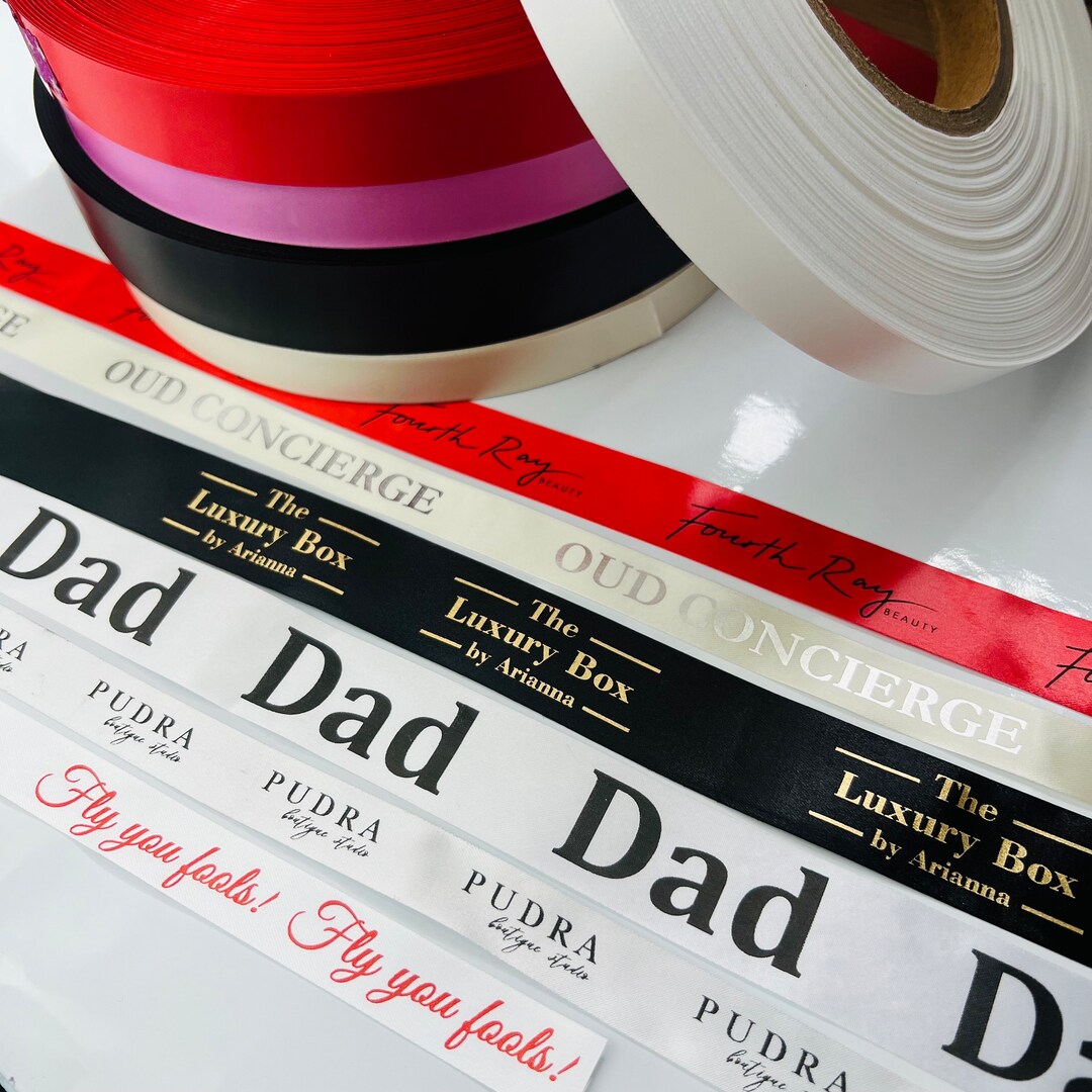 Personalised Satin Ribbon, 15 Mm Various Colous Ribbon, Ribbon With ...