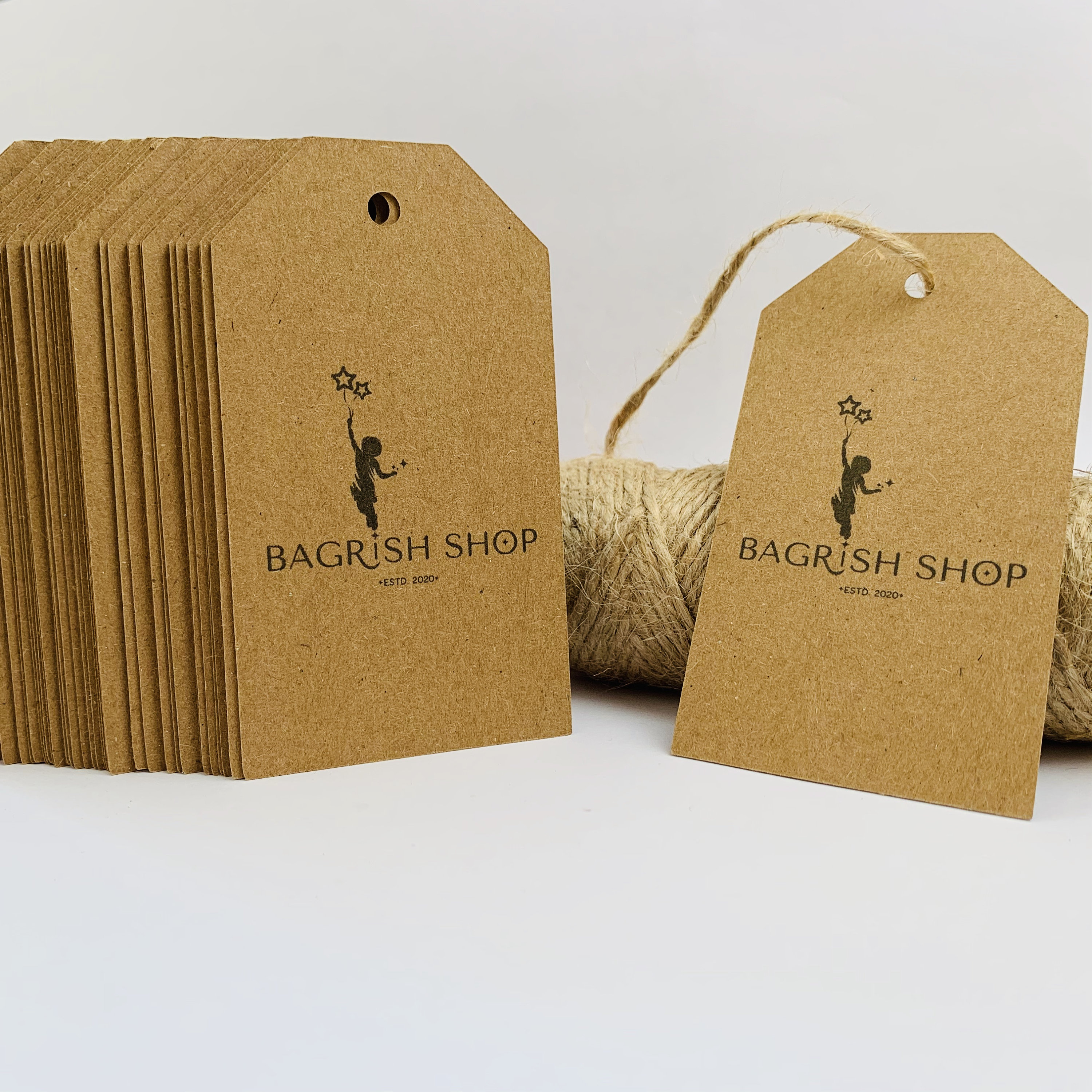 Custom Craft Tags, Personalised Tags, Brown Paper Tags, Business Logo ...