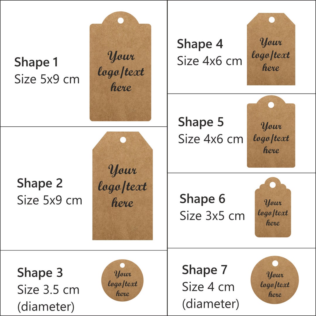 Custom Craft Tags, Personalised Tags, Brown Paper Tags, Business Logo ...
