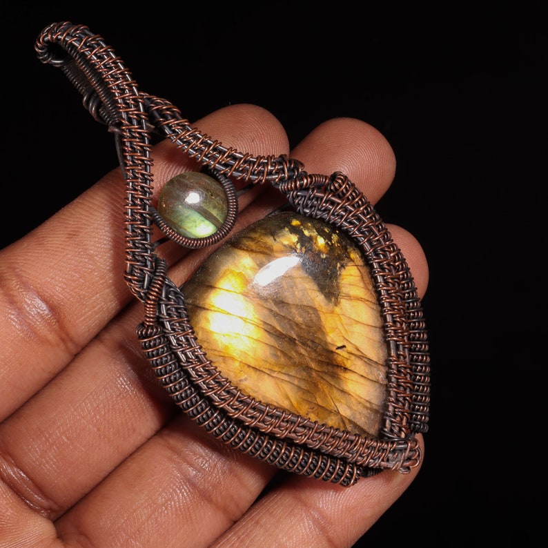 Tree of Life Pendant Labradorite Gemstone Pendant Labradorite Wire ...