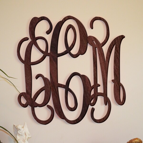 Wooden Wall Monogram - Etsy