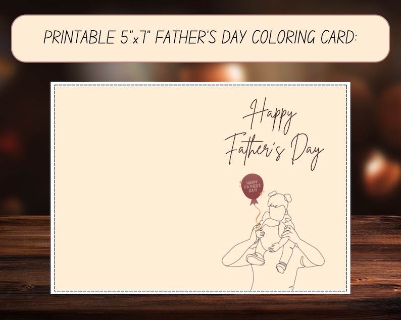 PRINTABLE Fathers Day Card Fathers Day Card Printable Digital Happy ...