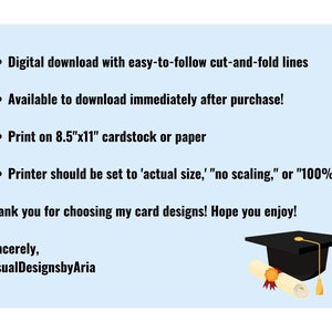 PRINTABLE Graduation Card | Cute Graduation Card | Graduation Gift ...