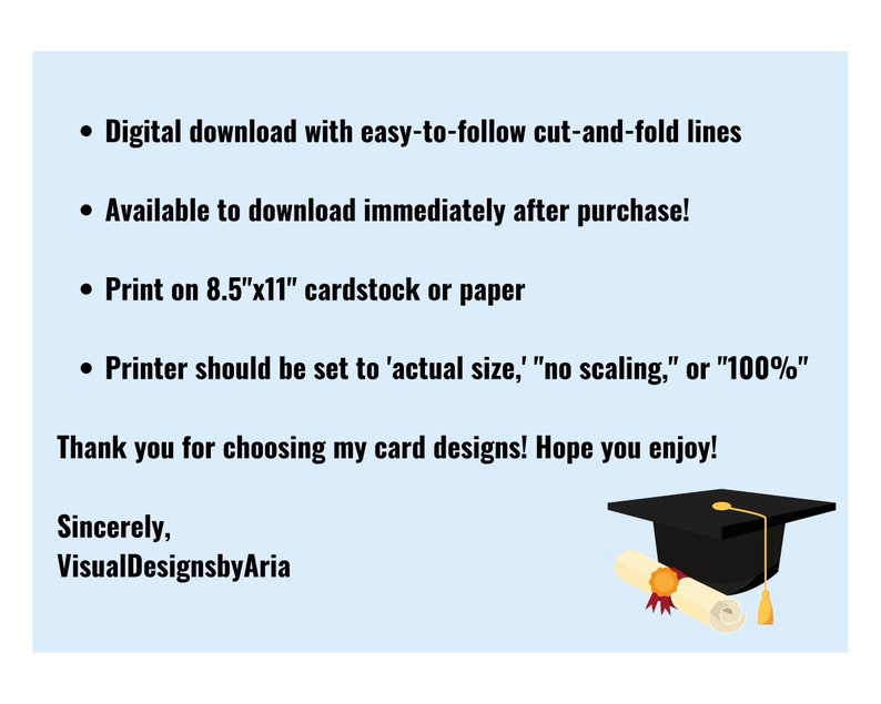 PRINTABLE Graduation Card | Cute Graduation Card | Graduation Gift ...