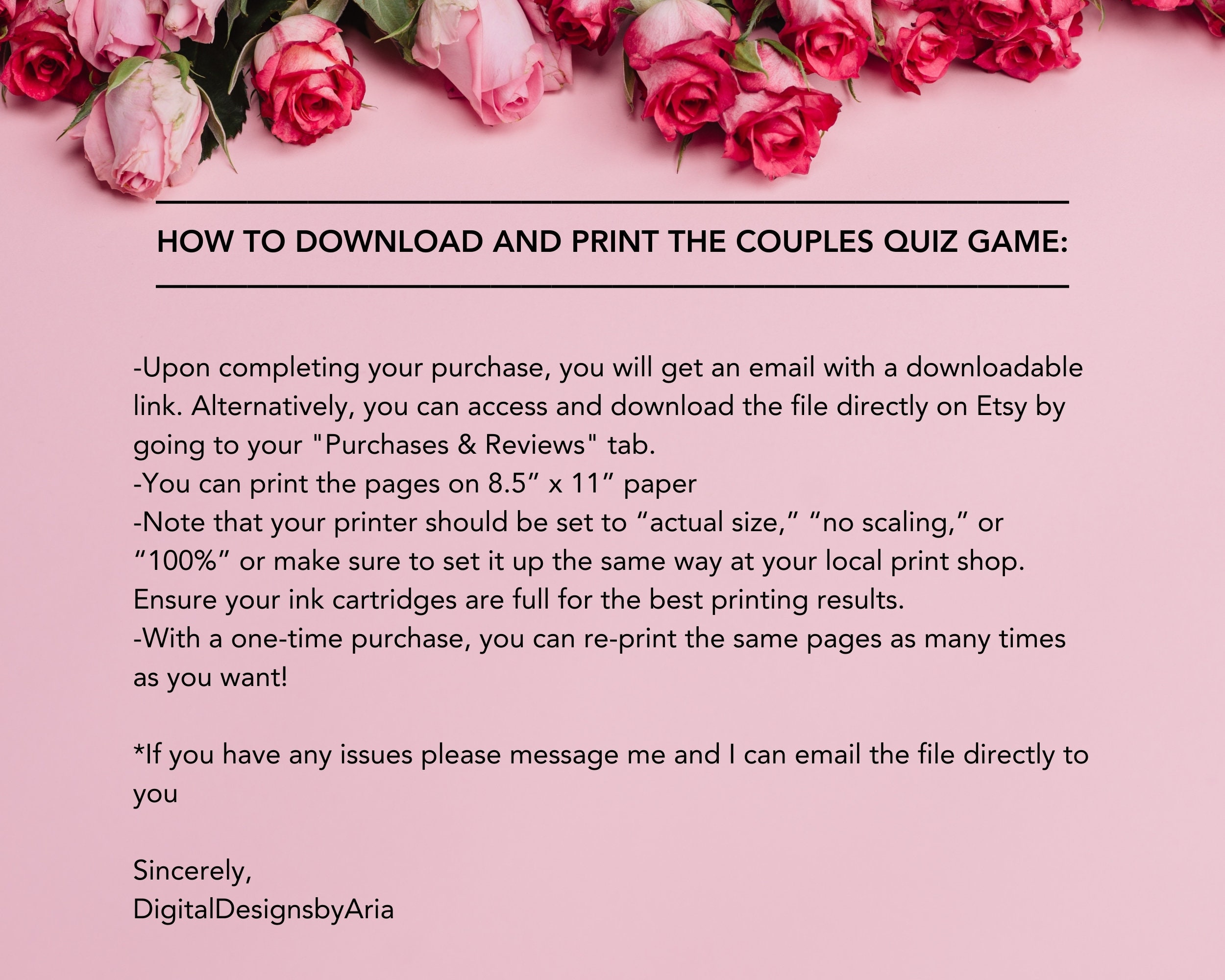 Valentines Day Couples Quiz Game (printable PDF) - Etsy