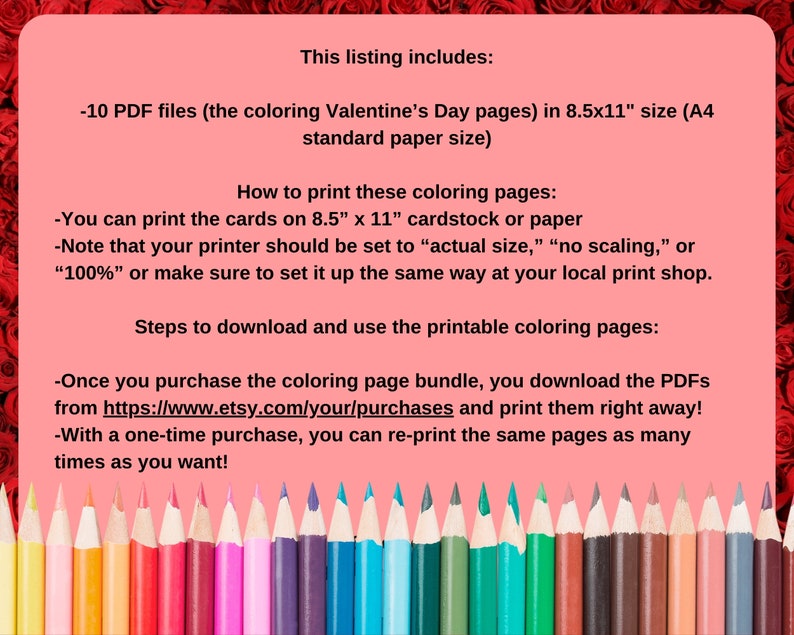 10 Printable Valentine’s Day Coloring Pages | DIGITAL Printable ...