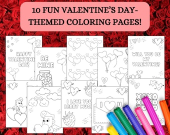 10 Valentine’s Day Coloring Pages | Printable Valentine’s Day Coloring ...