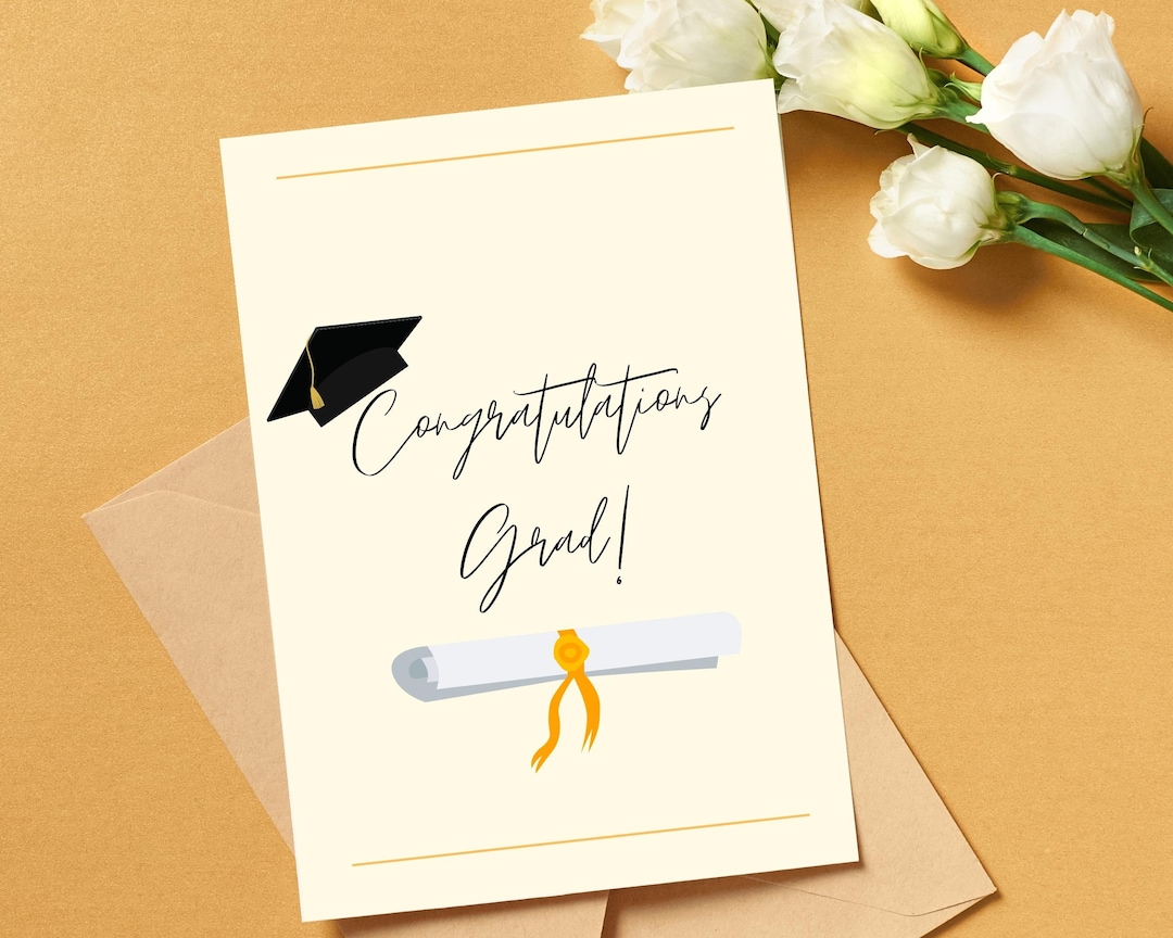 PRINTABLE Graduation Greeting Card | Printable Grad Card | Cute ...
