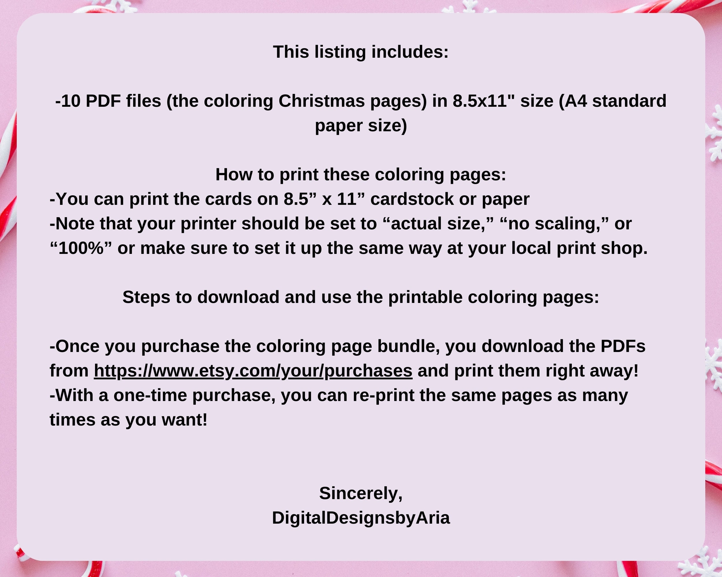 10 Printable Christmas Coloring Pages | DIGITAL Printable Christmas ...