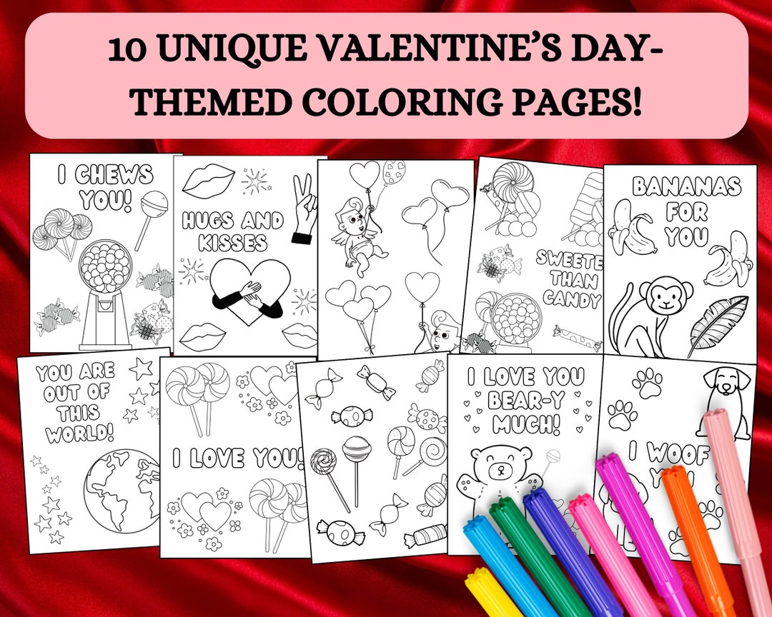 10 Valentine’s Day Coloring Pages | Printable Valentine’s Day Coloring ...