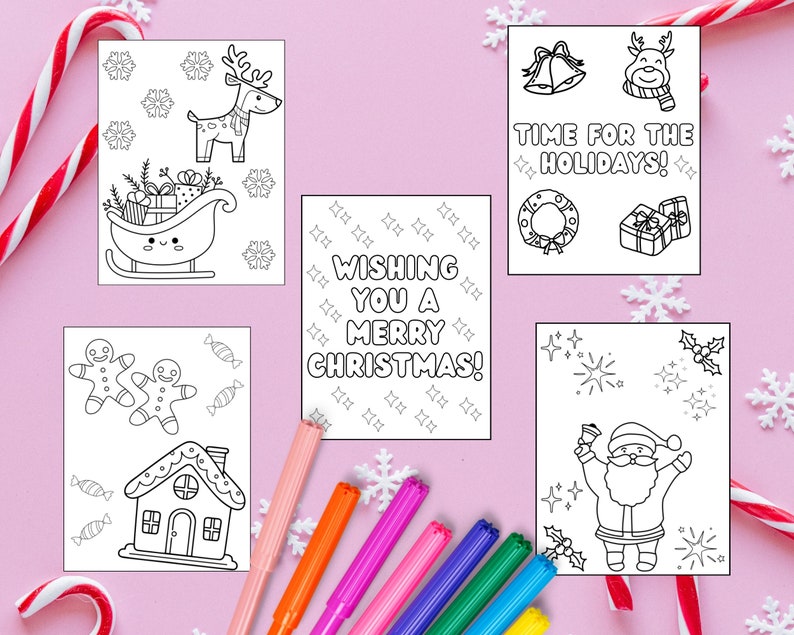 10 Printable Christmas Coloring Pages | DIGITAL Printable Christmas ...