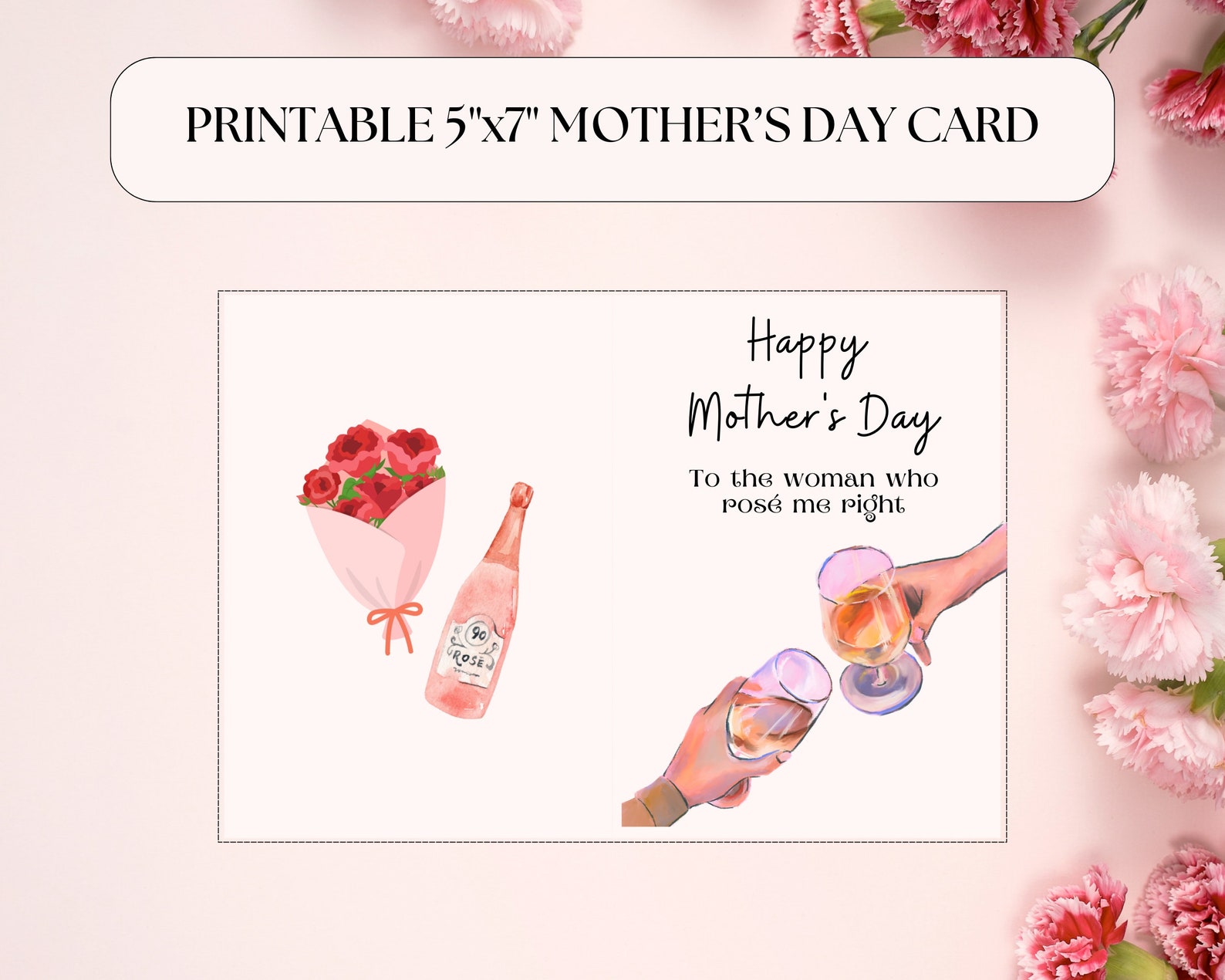 CUTE PRINTABLE Mother's Day Card, Instant Download Happy Mothers Day ...