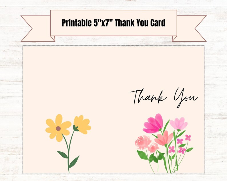 PRINTABLE Thank You Greeting Card Printable Thank You Card Digital Thank You Card Thank You ...