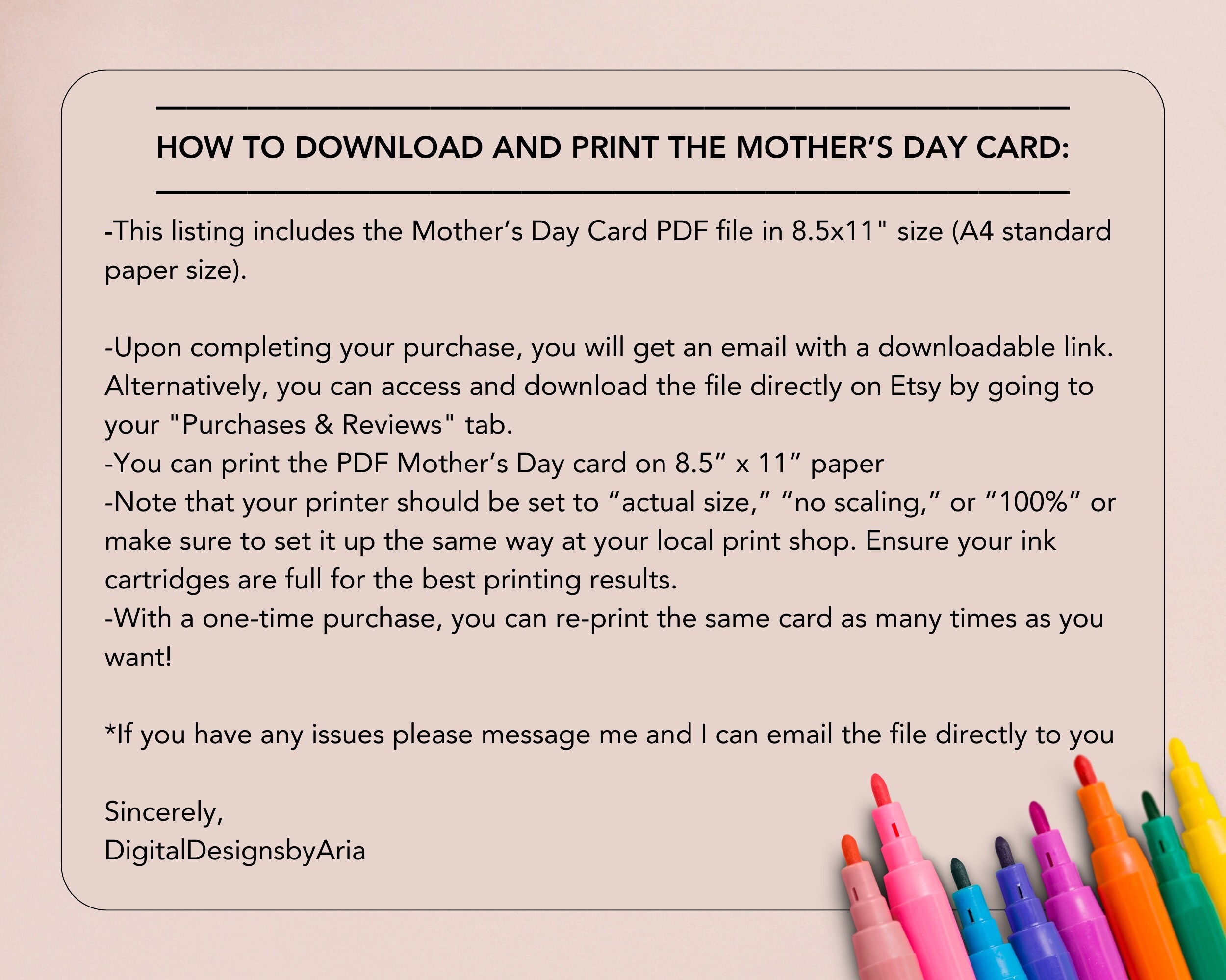 PRINTABLE Mother’s Day Coloring Card | Mother’s Day Card | Color Your ...