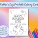 PRINTABLE Father's Day Coloring Card | Father's Day Card | Color Your ...