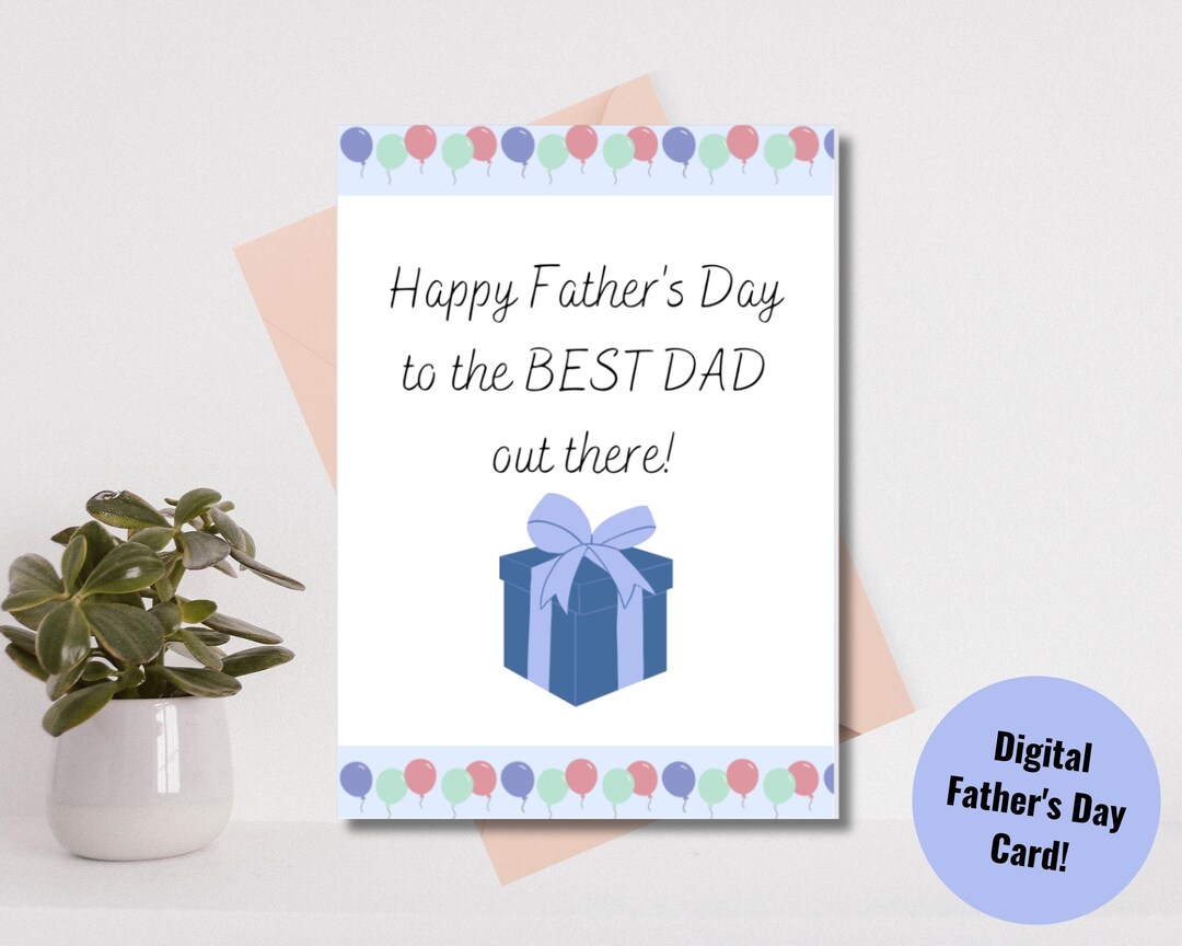 PRINTABLE Father’s Day Card | Father’s Day Card Printable | Digital ...
