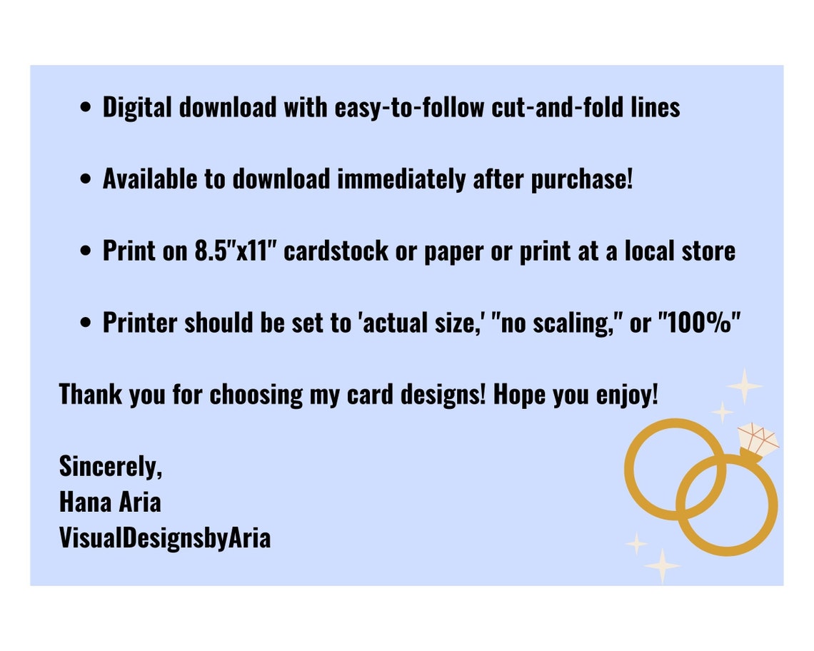 PRINTABLE Wedding Card | Wedding Card Printable | Digital Wedding Card | Instant Download PDF ...