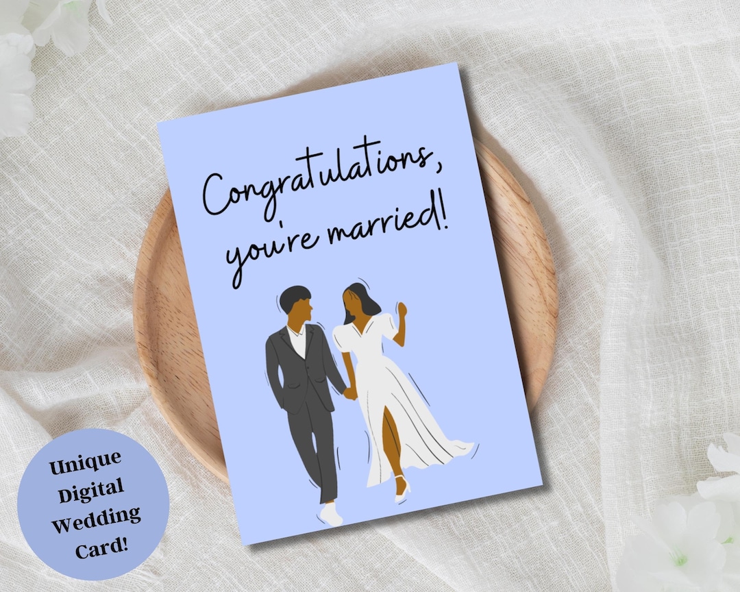 PRINTABLE Wedding Card | Wedding Card Printable | Digital Wedding Card ...