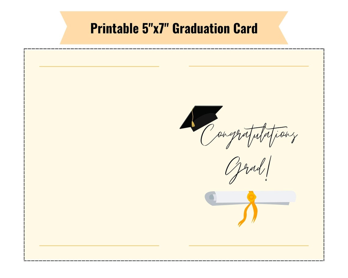 PRINTABLE Graduation Greeting Card | Printable Grad Card | Cute ...