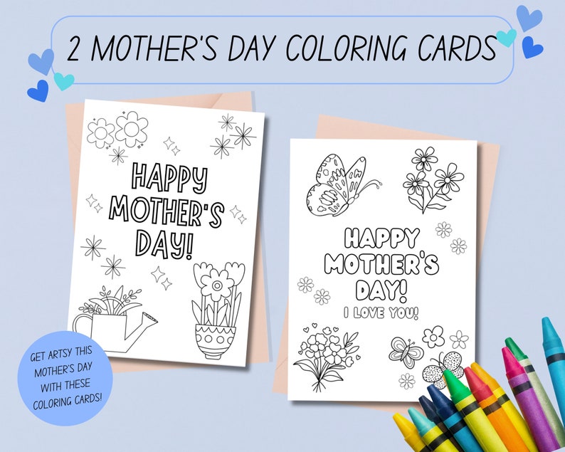 PRINTABLE Mother’s Day Coloring Cards for Kids | Mother’s Day Cards ...