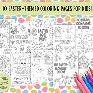 10 Easter-themed Coloring Pages for Kids Printable Easter Coloring ...