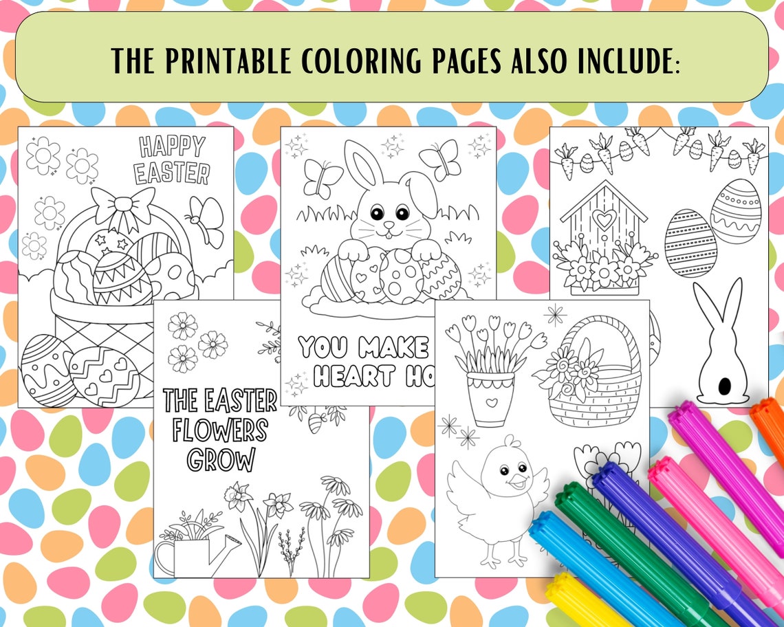 10 Easter-themed Coloring Pages for Kids Printable Easter Coloring ...