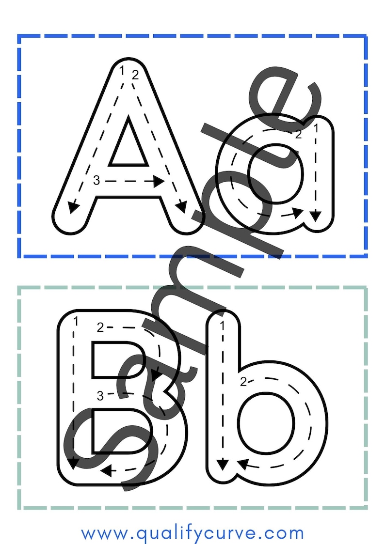 Letter Tracing Cards - Etsy