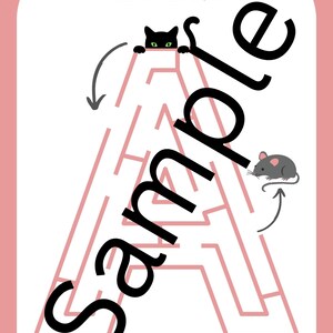Cat and Mouse Alphabet Maze Chase - Etsy