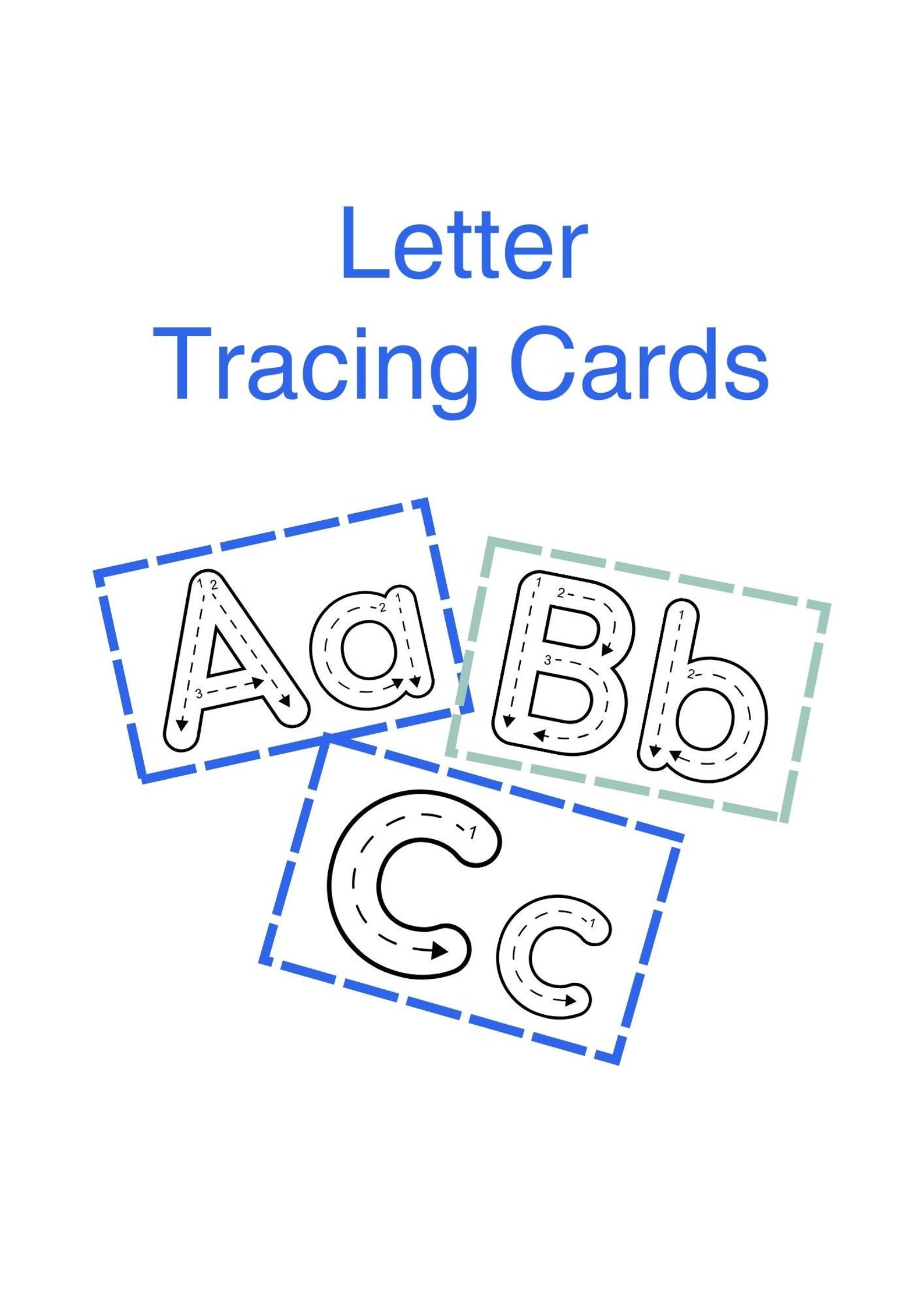 Letter Tracing Cards - Etsy