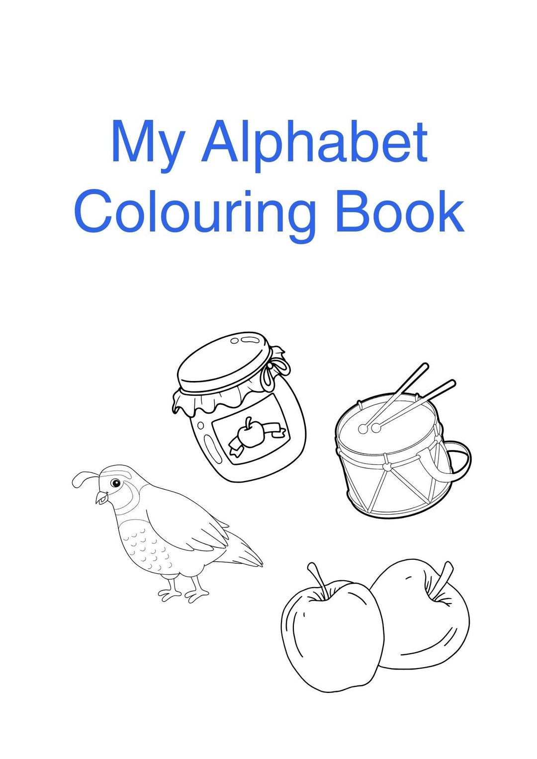 My Alphabet Colouring Book - Etsy