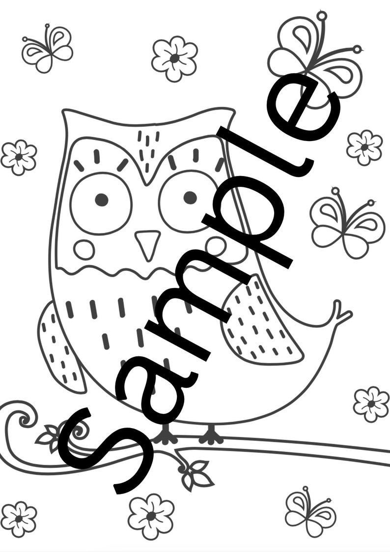 Owl Cute Colouring 21 Pages. Engaging, Adorable, Enjoyable for Kids Owl ...