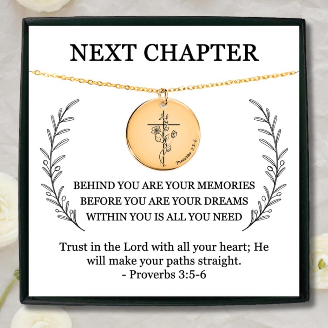 Personalized Next Chapter Necklace, Graduation Gift, New School, New ...