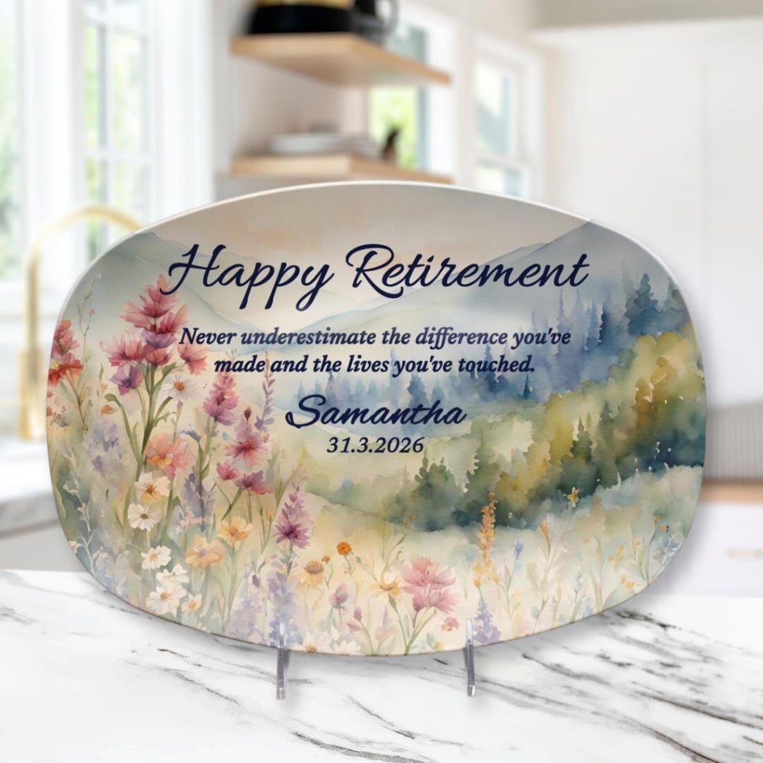 Personalized Retirement Gift Platter, Custom Farewell Appreciation ...