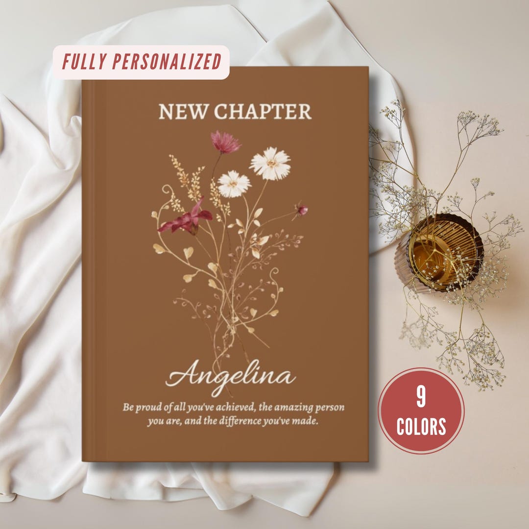 New Chapter Journal, Personalized Retirement Gifts for Women Coworker ...