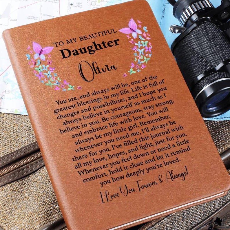 To My Daughter Personalized Journal, Gift to Daughter From Mom or Dad ...